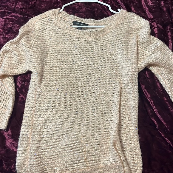 Ann Taylor | Sweaters | Sparkly Cream Colored Sweater | Poshmark
